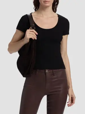 L'AGENCE Brynlee Scoopneck T-shirt