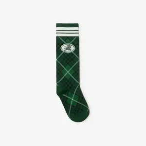Burberry Argyle Check Stretch Cotton Blend Socks Green