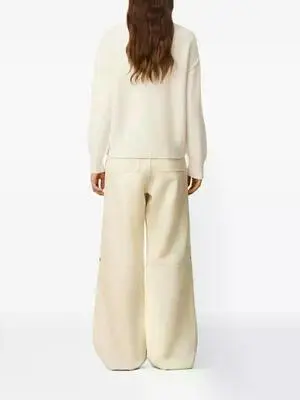 Ami De Coeur Crew Neck Wool Sweater - Neutrals