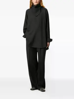 AMI Paris Bandana-collar Wool Blouse