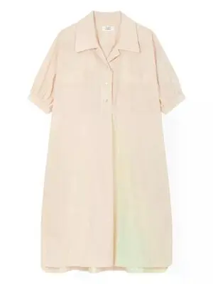 STUDIO TOMBOY Shirt-collar Puff-sleeve Dress