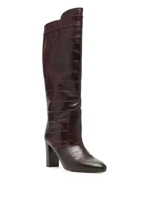 Chie Mihara 85mm Eybal Crocodile-effect Block-heel Boots