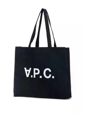 A.p.c. Logo-detail Tote - Blue