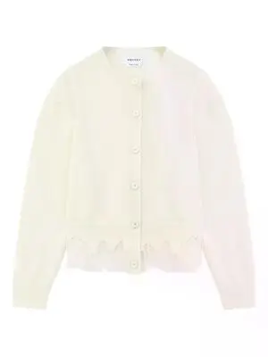 Alexander McQueen Lace-trimmed Wool-cashmere Cardigan