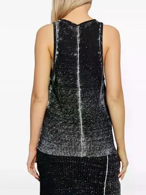 DIESEL® K-rick Embroidered-detail Linen Top - Black