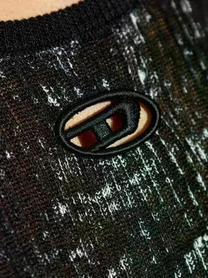 DIESEL® K-rick Embroidered-detail Linen Top - Black