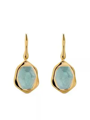 Monica Vinader Odyssey Aquamarine Drop Earrings - Gold