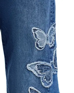 DRIFTWOOD Butterfly Patchwork Wide Leg Jeans