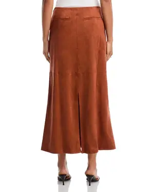 LOST + WANDER Faux Suede Maxi Skirt