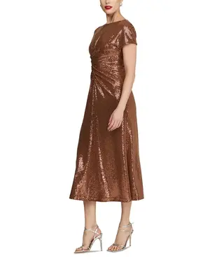 Halston Luce Disco Jersey Midi Dress