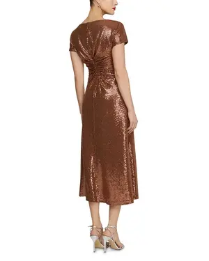 Halston Luce Disco Jersey Midi Dress