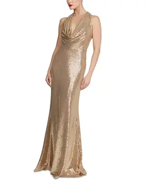Halston Milana Disco Jersey Gown