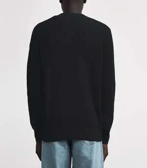 Moncler Cotton Waffle-knit Sweater - Black