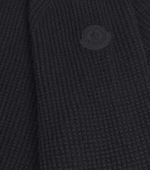 Moncler Cotton Waffle-knit Sweater - Black