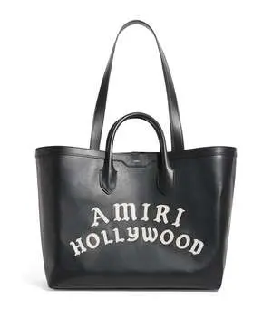 Amiri Leather Hollywood Tote Bag - Black