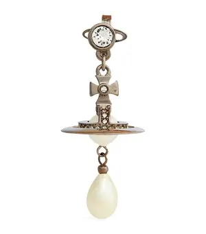 VIVIENNE WESTWOOD Orb Single Drop Earring - Silver