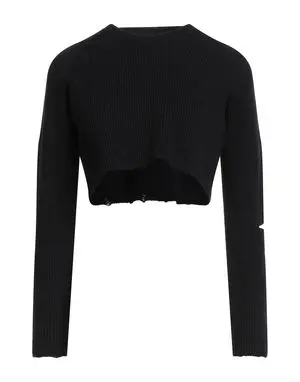 A PAPER KID Ribbed-knit Cropped Sweater