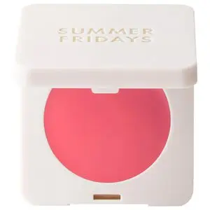 Summer Fridays Blush Butter Balm Hydrating Cream Blush With Peptides - Pink Sunset - Warm Peachy Pink