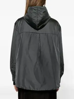 Aspesi Hooded Button-fastening Jacket - Grey