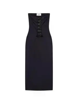 Coperni Buckle-detail Midi Dress - Black