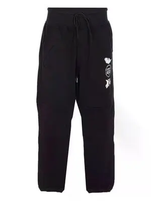 Y3 Graphic-logo Cuffed Trousers