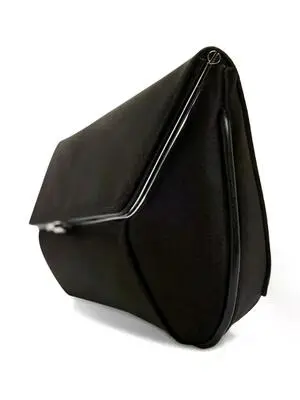 Amina Muaddi Metallic-trim Clutch Bag - Black