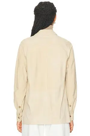 Ralph Lauren Landry Lamb-suede Shirt - Tan