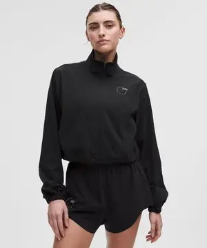 Lululemon Mile Maker Run Crew Graphic Cinch-hem Jacket - Black