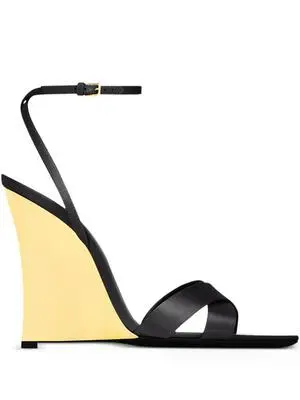 Saint Laurent 110mm Crossover-straps Wedge Sandals