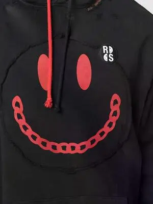 Raf Simons X Smiley Distressed-finish Hoodie