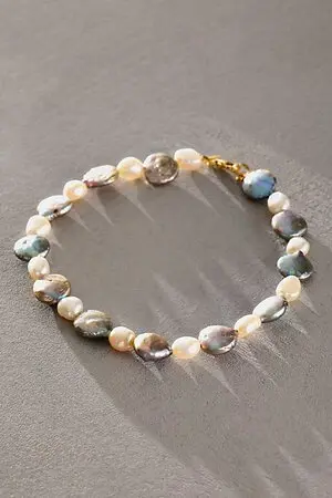 ATMA PREMA Pearl Anklet - Two Tone Pearls