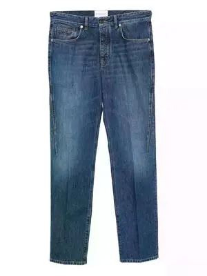 Givenchy Logo-embroidered Straight Leg Jeans - Blue