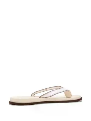 Brunello Cucinelli Striped Thong Sandals - Neutrals