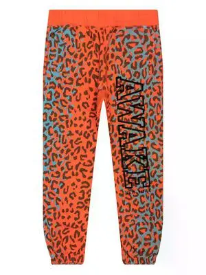 AWAKE NY Leopard-print Drawstring Track Pants