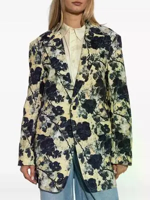 R13 Floral-print Single-breasted Blazer
