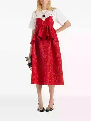 La DoubleJ Satine Peplum Midi Dress