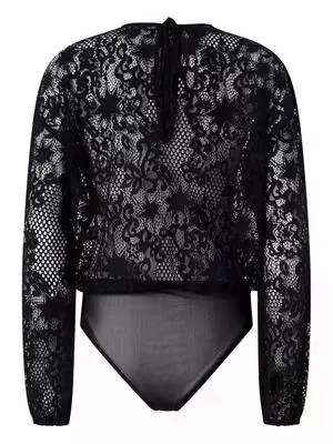 Pinko Lace Pattern Long-sleeve Bodysuit