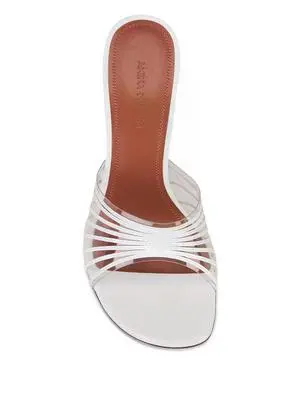 Amina Muaddi Sculpted-heel Strap Mules