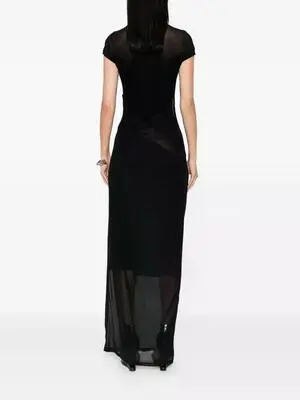 JEAN PAUL GAULTIER Mesh-panelled Maxi Dress