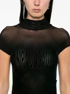 JEAN PAUL GAULTIER Mesh-panelled Maxi Dress