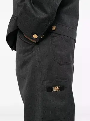 Versace Wool Trousers - Black