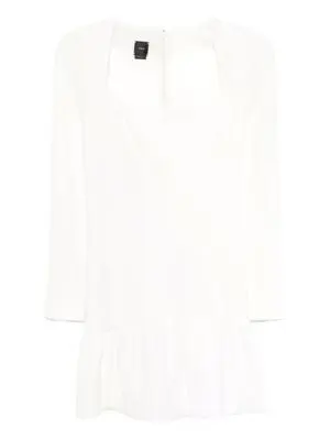 Pinko Square-neck Mini Dress - White