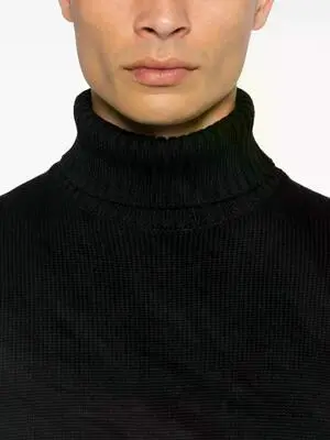 ZANONE Turtleneck Wool Sweater - Black