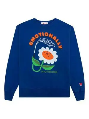 EMOTIONALLY UNAVAILABLE Flower-graphic Crew-neck Sweater