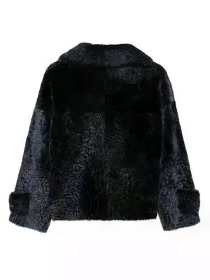 MANZONI 24 Shearling Button-closure Jacket - Blue