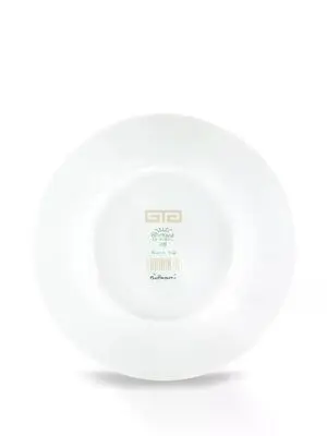 GINORI 1735 Labirinto Greek-key Pattern Plate - White