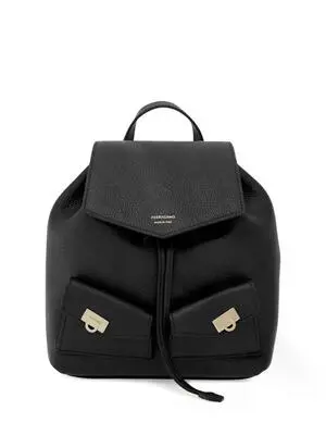 FERRAGAMO Mini Leather Backpack - Black