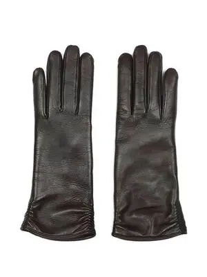 Giorgio Armani Leather Gloves - Brown