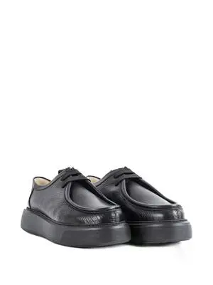 REFERENC Grained Leather Platform Loafers