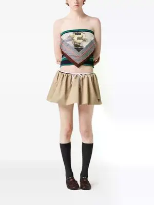 Miu Miu Elasticated-waist Mini Skirt